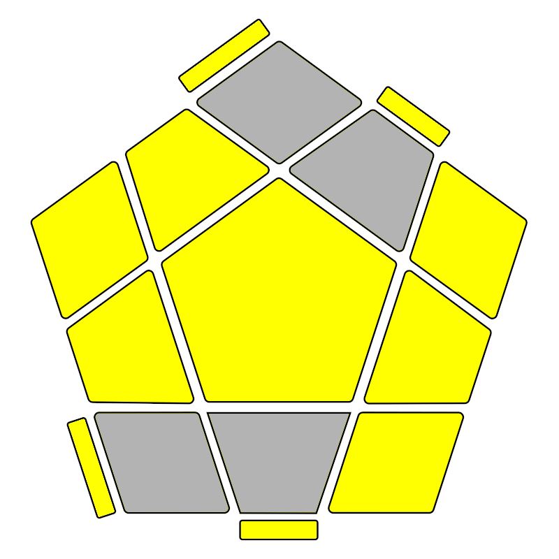 Megaminx OLL 22 T Algorithm